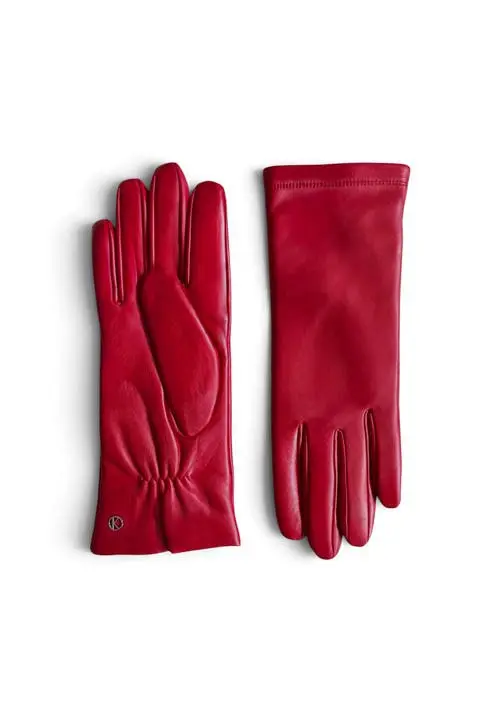 KESSLER Extra Long Premium Lamb Leather Touchscreen Gloves - Crimson