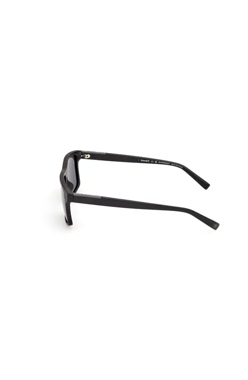 Timberland Slim Rectangular Polarized Sunglasses - Matte Black/smoke