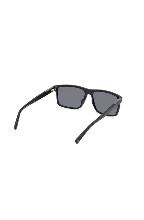 Timberland Slim Rectangular Polarized Sunglasses - Matte Black/smoke