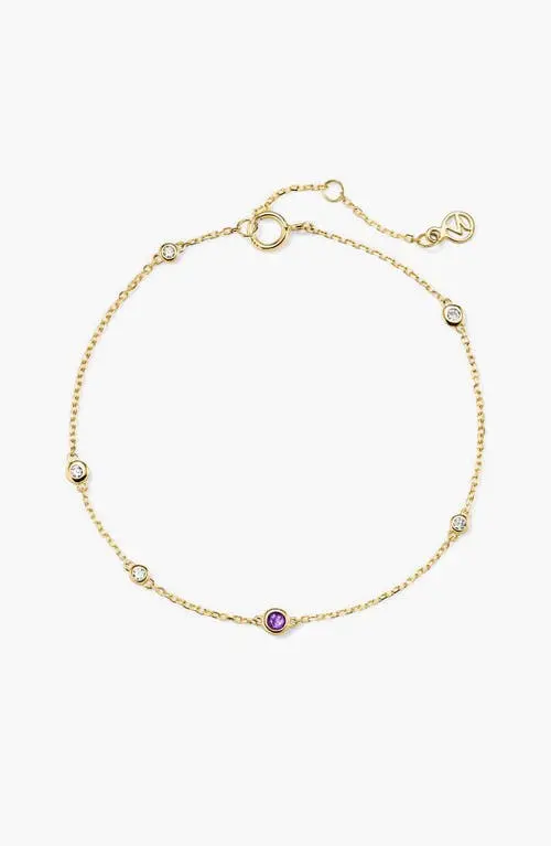 Mejuri Gemstone Station Bracelet - Amethyst