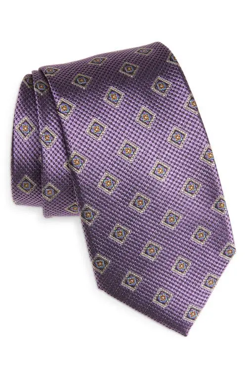 Nordstrom Geometric Silk Tie - Purple