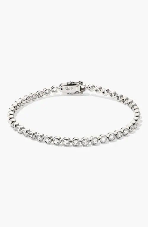 Mejuri Bezel Sapphire Tennis Bracelet