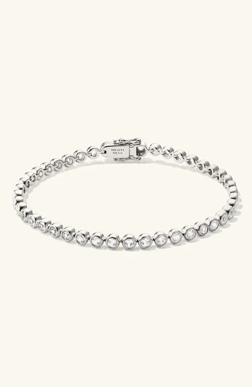 Mejuri Bezel Sapphire Tennis Bracelet