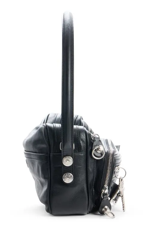Acne Studios Camero Party Leather Shoulder Bag - Black