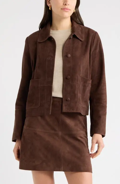 Caslon Suede Leather Jacket