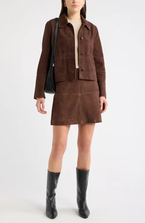 Caslon Suede Leather Jacket