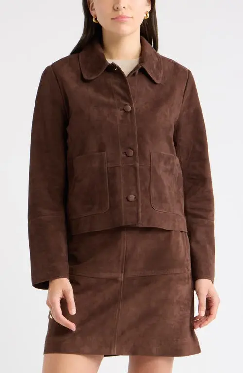 Caslon Suede Leather Jacket