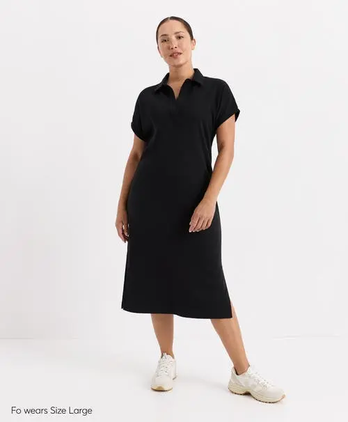 PACT Organic Cotton Roam Go Anywhere Dress - Black