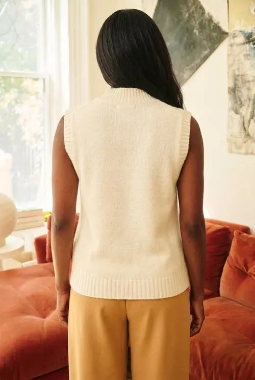 JESSICA LONDON Cable Knit Pullover Sweater Vest