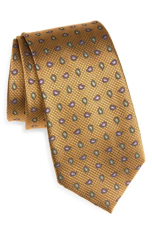 Nordstrom Paisley Silk Tie - Gold