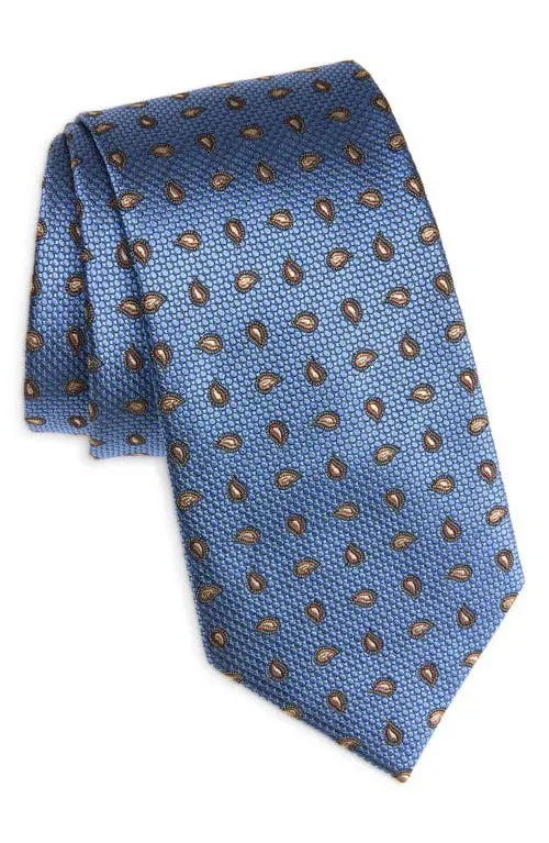 Nordstrom Paisley Silk Tie - Lt Blue