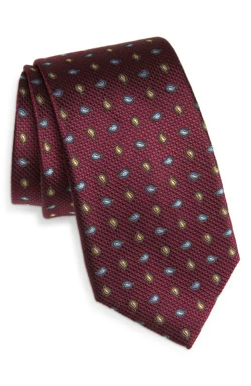Nordstrom Paisley Silk Tie - Wine