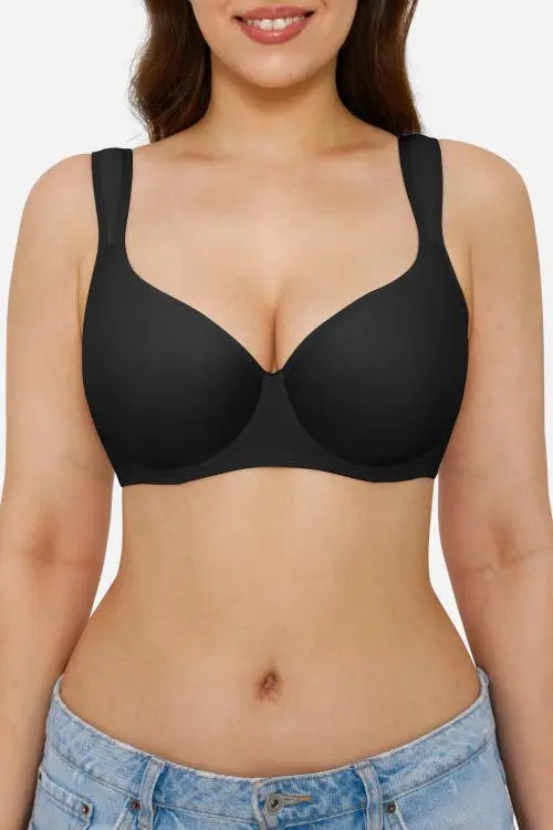 POPILUSH Full Figure Beauty Back Smoothing Minimizer Bra - Jet