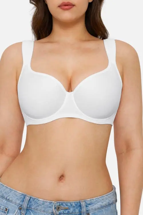 POPILUSH Full Figure Beauty Back Smoothing Minimizer Bra - Snow