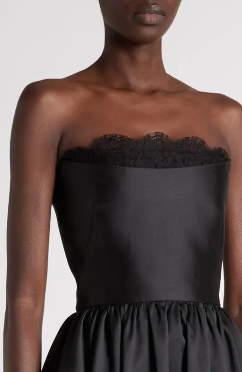 Alexander McQueen Strapless Lace Detail Ballgown