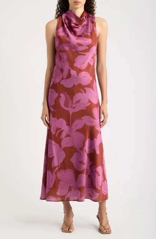 Sam Edelman Floral Cowl Neck Maxi Dress