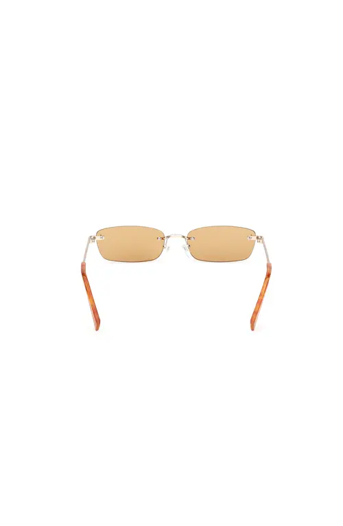 Guess Rimless Rectangular Sunglasses - Gold/brown