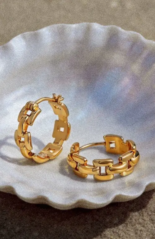 RETRO CHIC Rome Chain Earrings - Gold