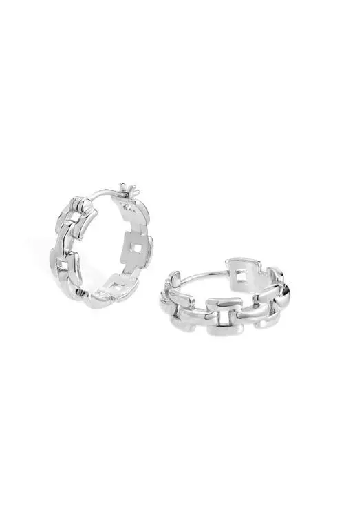 RETRO CHIC Rome Chain Earrings - Silver