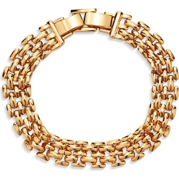 RETRO CHIC Rome Chain Large Bracelet - Gold