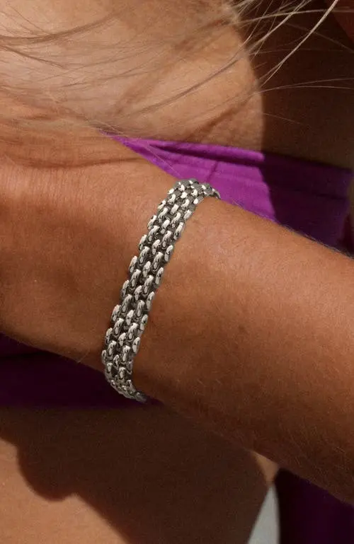 RETRO CHIC Rome Chain Large Bracelet - Silver