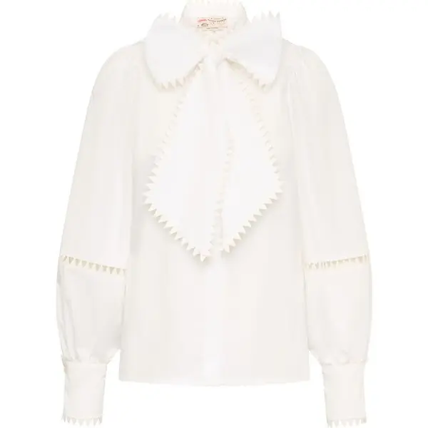 MAISON COMMON Cotton Poplin Blouse With Macrame Details