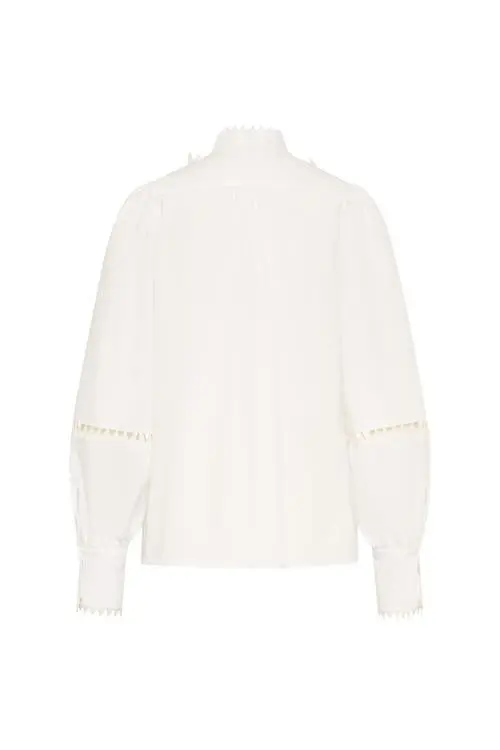 MAISON COMMON Cotton Poplin Blouse With Macrame Details