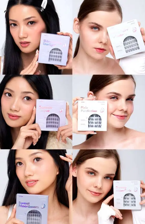 CHAR COSMETICS Dreaming Bunny And Pixie Paw Pre-glued Reusable Lashes With 90 Degree And Curved Tweezer