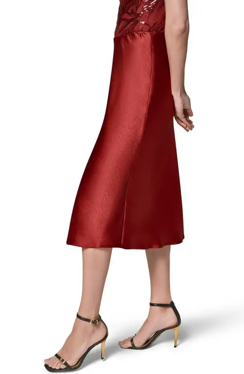 Donna Karan New York Satin Midi Skirt