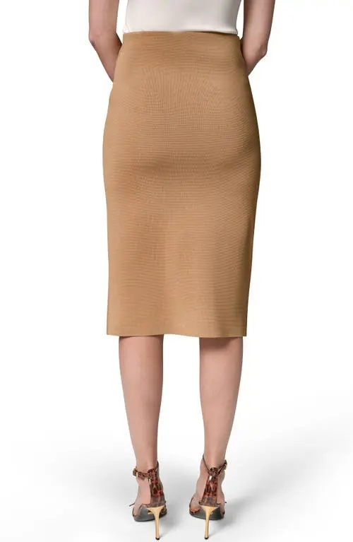 Donna Karan New York Sweater Midi Pencil Skirt - Fawn