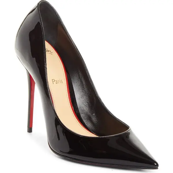 CHRISTIAN LOUBOUTIN Pigalle Pointed Toe Pump - B439 Black/black