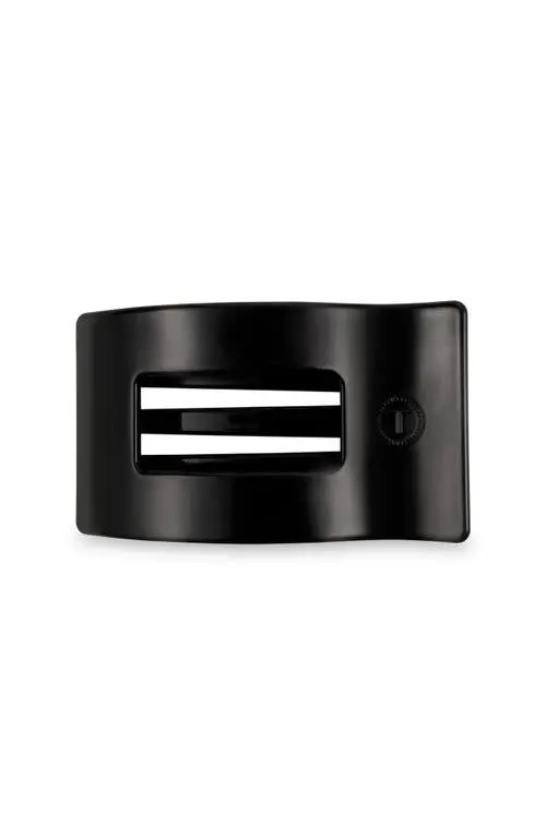 TELETIES Flat Rectangle Hair Clip - Jet Black