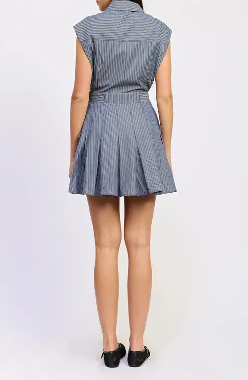 EN SAISON Joanne Cap Sleeve Mini Shirtdress