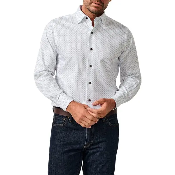 David Donahue Pima Cotton Button Up Shirt