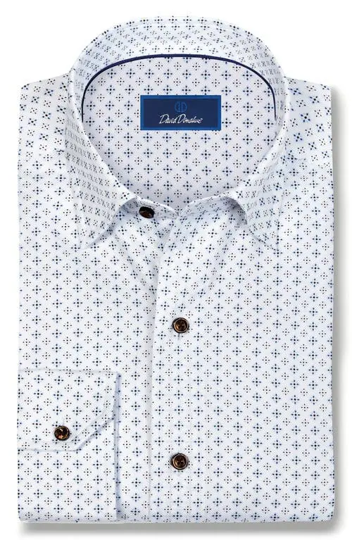 David Donahue Pima Cotton Button Up Shirt
