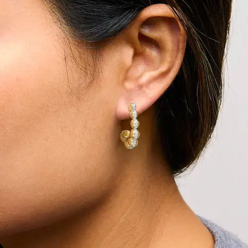 HAUS OF BRILLIANCE Gold Vermeil Diamond Accent Bold Earring