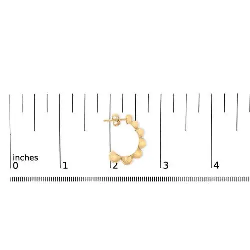 HAUS OF BRILLIANCE Gold Vermeil Diamond Accent Bold Earring