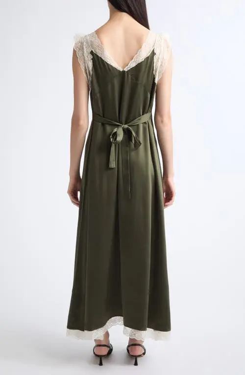TANNER FLETCHER Irene Lace Trim Midi Dress