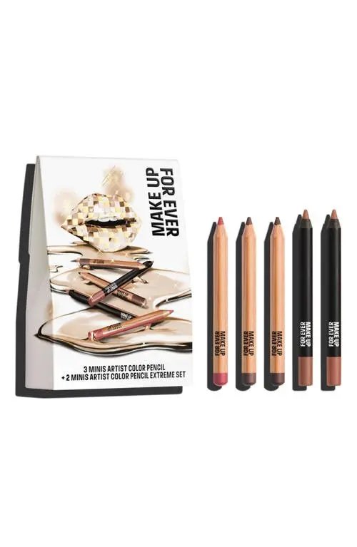 MAKE UP FOR EVER Mini Artist Color Pencil Original & Extreme Lip Liner 5-piece Set $66 Value - None