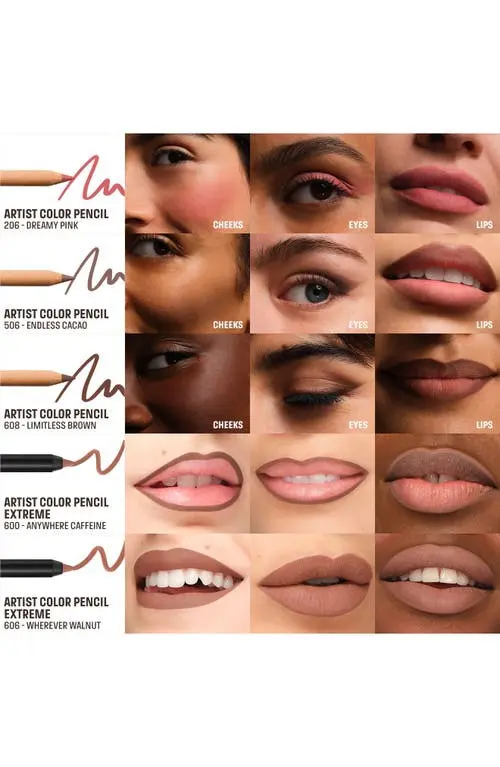 MAKE UP FOR EVER Mini Artist Color Pencil Original & Extreme Lip Liner 5-piece Set $66 Value