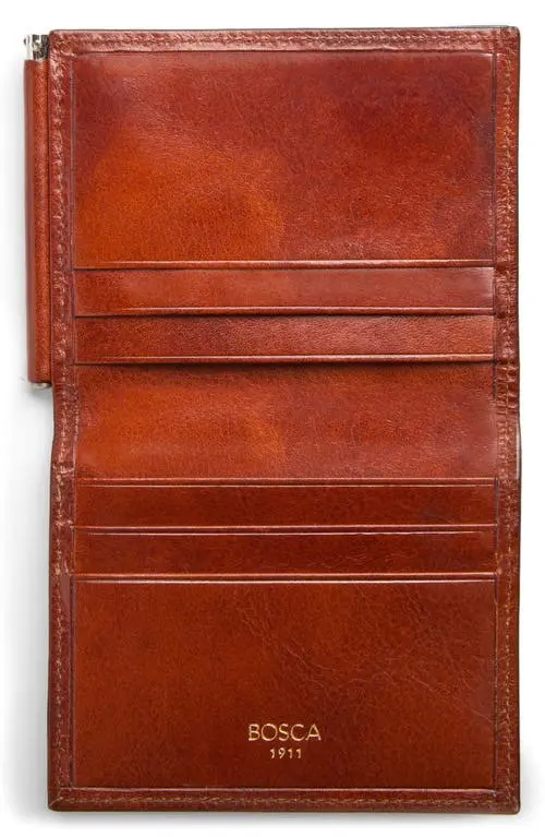 Bosca Leather Money Clip Wallet