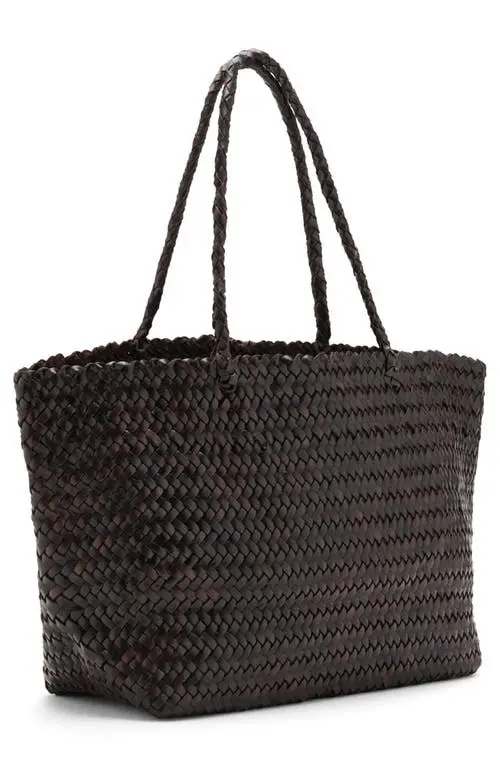 Mango Braided Woven Shopper Bag