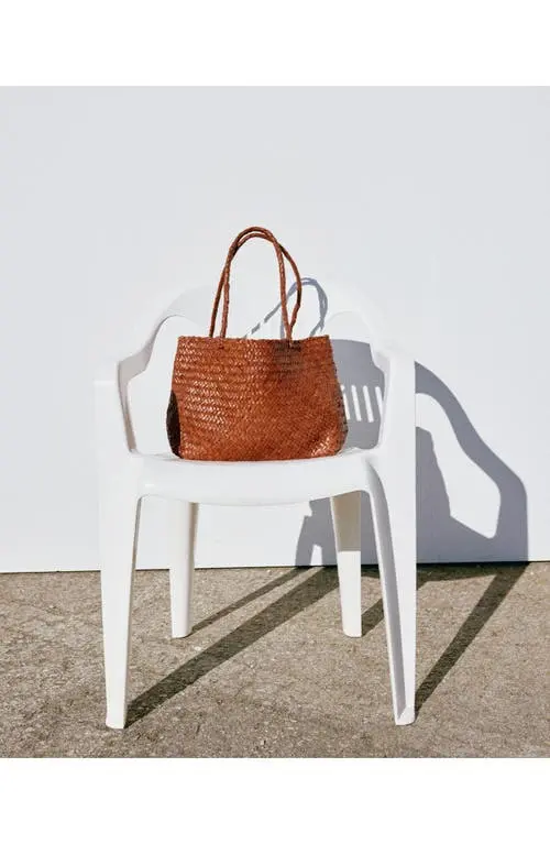 Mango Braided Woven Shopper Bag - Leather