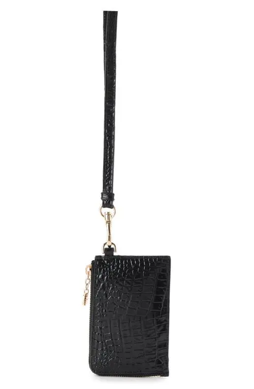 Brahmin Esther Croc Embossed Leather Pouch