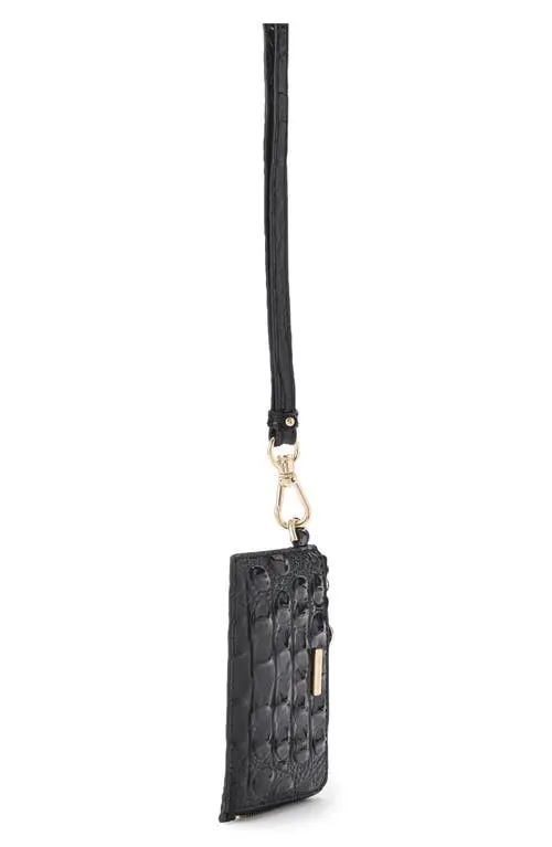 Brahmin Esther Croc Embossed Leather Pouch