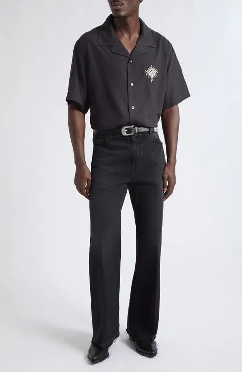 Amiri Ma Fit Raw Hem Bootcut Jeans