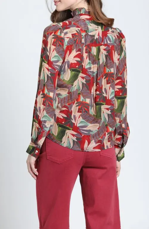 APNY Ruffle Half Placket Top
