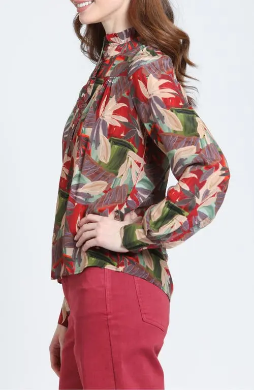 APNY Ruffle Half Placket Top
