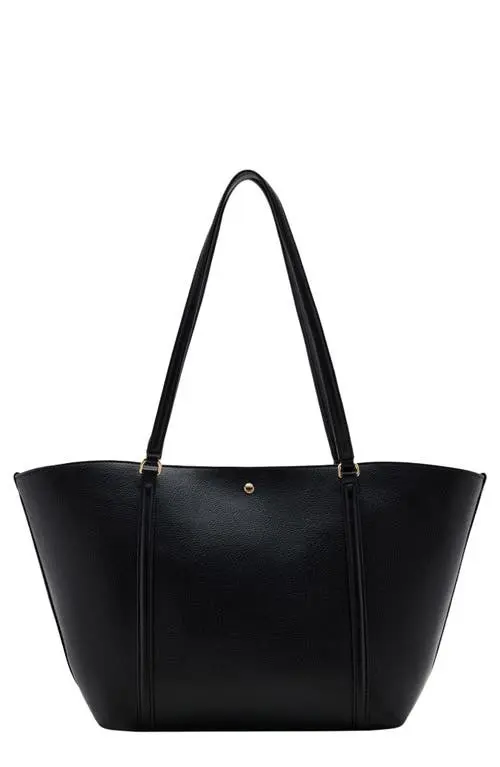 Mango Faux Leather Shopper Tote