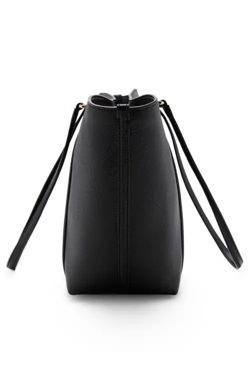 Mango Faux Leather Shopper Tote